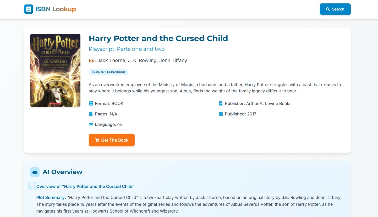 ISBNLookup.org - Find Book Information by ISBN Number